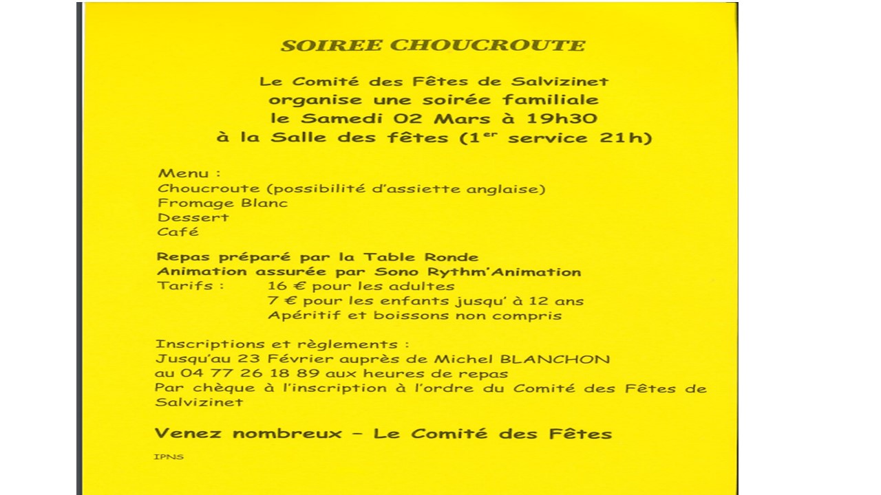 Soirée Familiale 2024 à Salvizinet